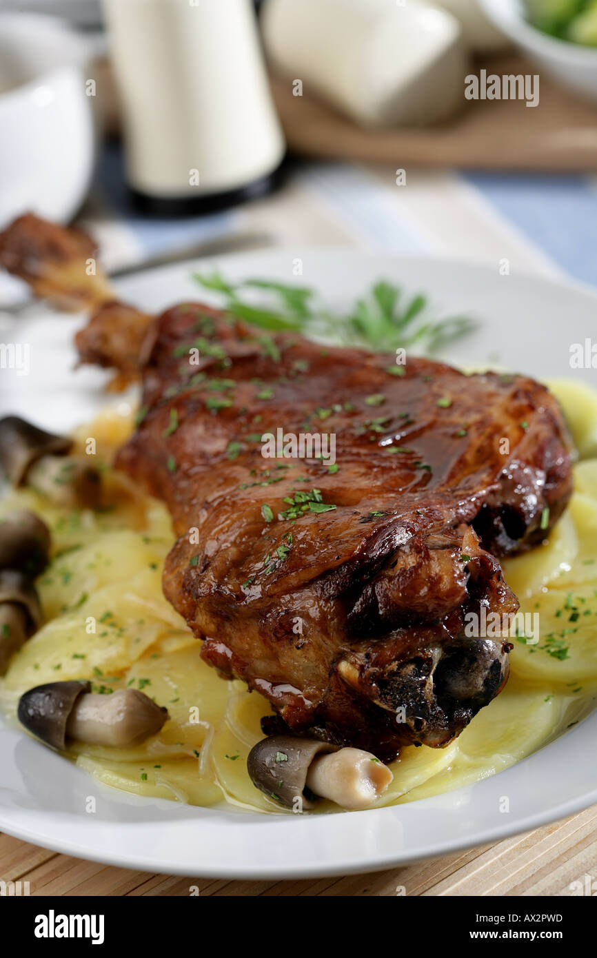 Seven hours style leg of lamb Stock Photo - Alamy
