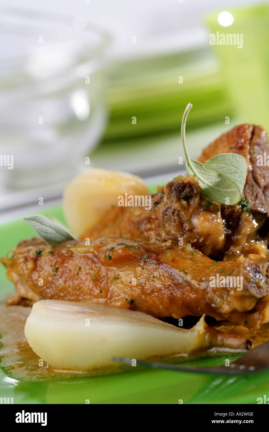 Duck with pears Stock Photo - Alamy