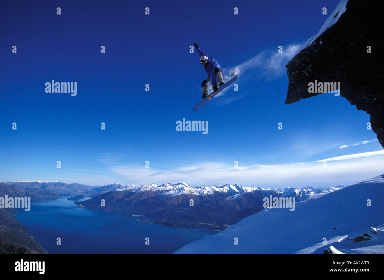 Back Country heli boarding New Zealand Wanaka southern hemisphere lake ...