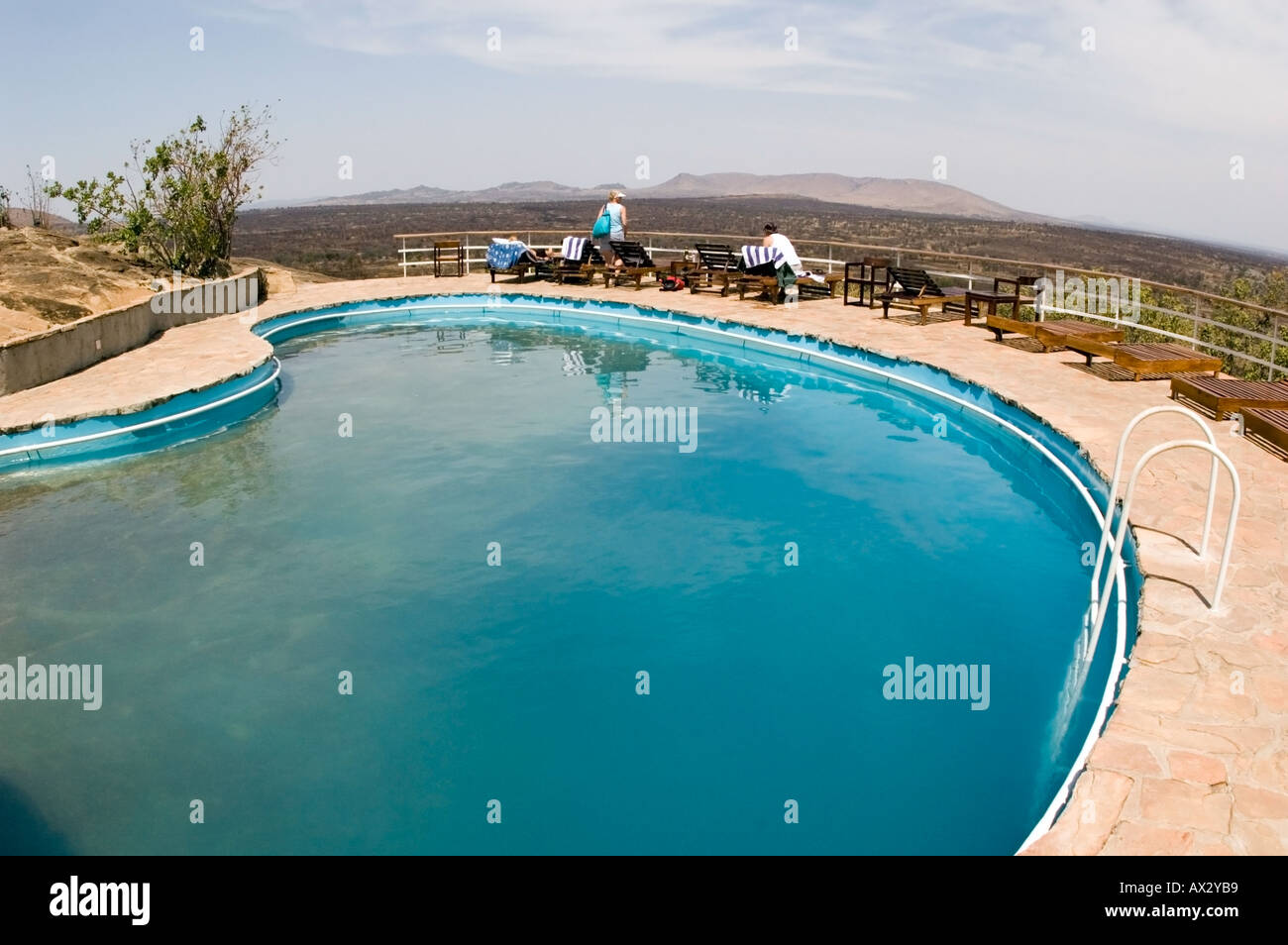 Swimming pool and deck of the Lobo Lodge overlooks the Lobo valley ...