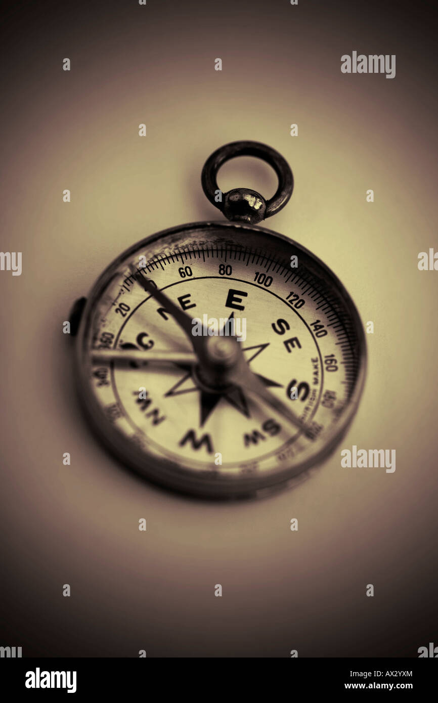 Old antique pocket compass hi-res stock photography and images - Alamy