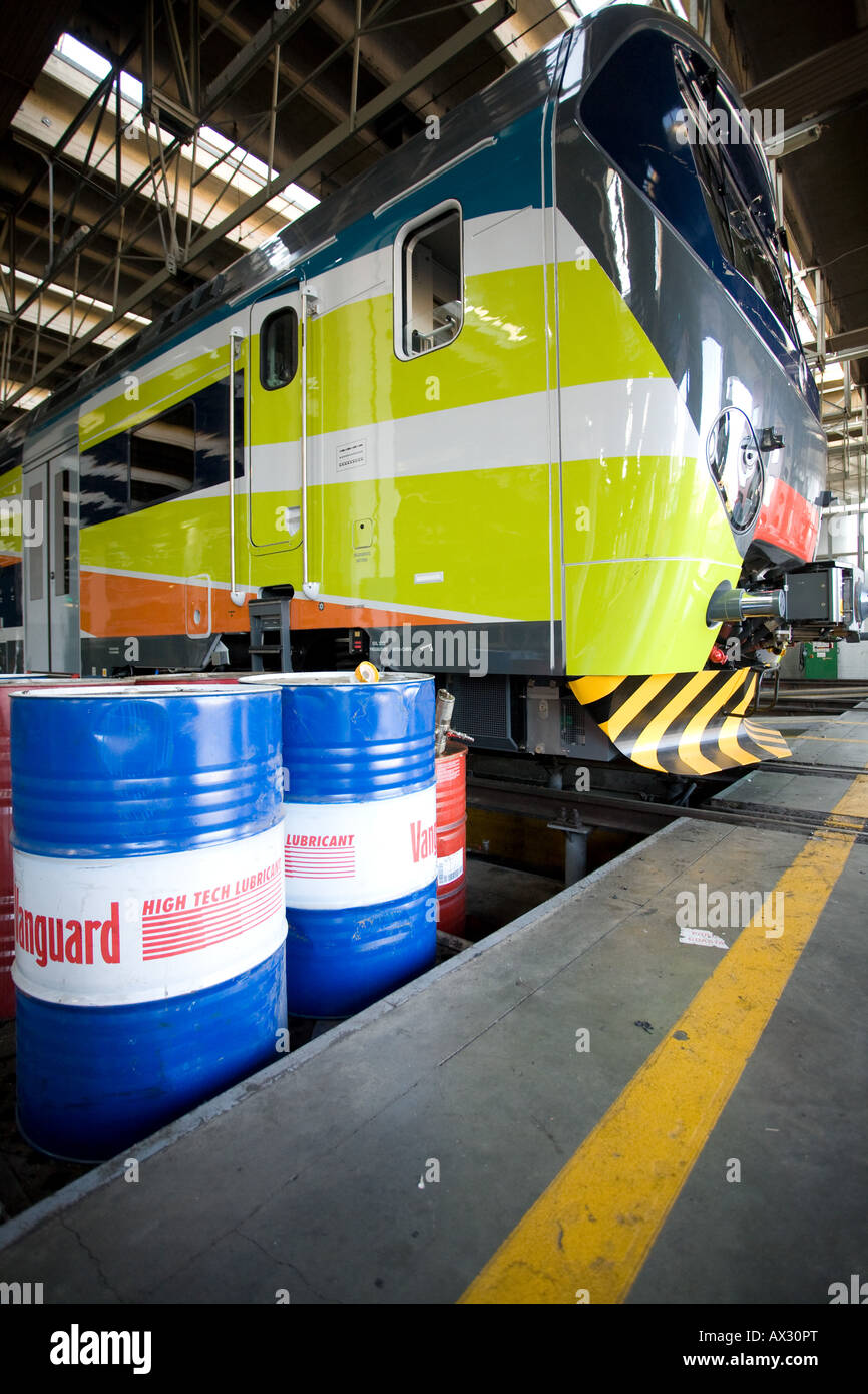 train under reparation Stock Photo - Alamy