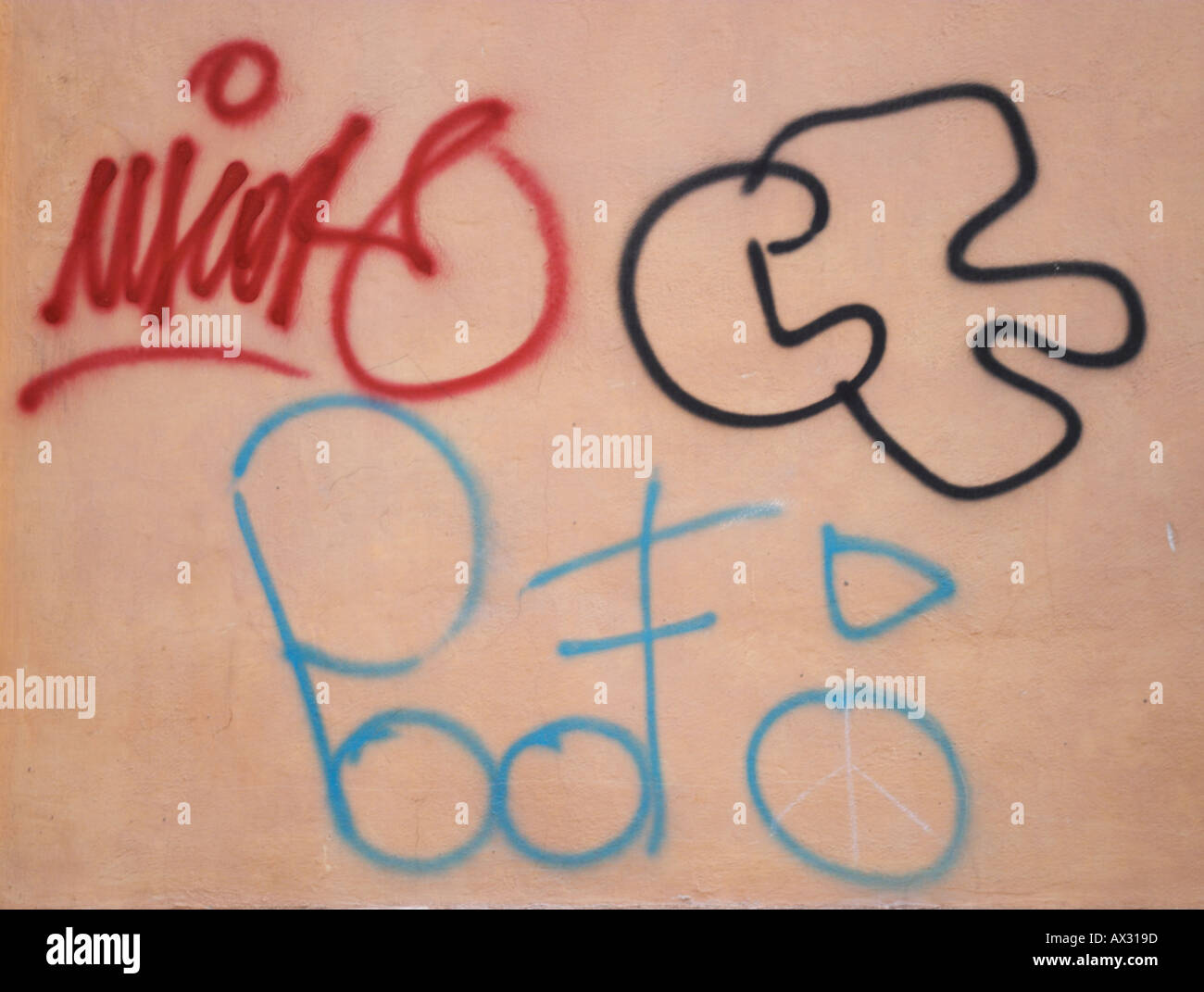 Graffitti on a wall in Rome Stock Photo - Alamy