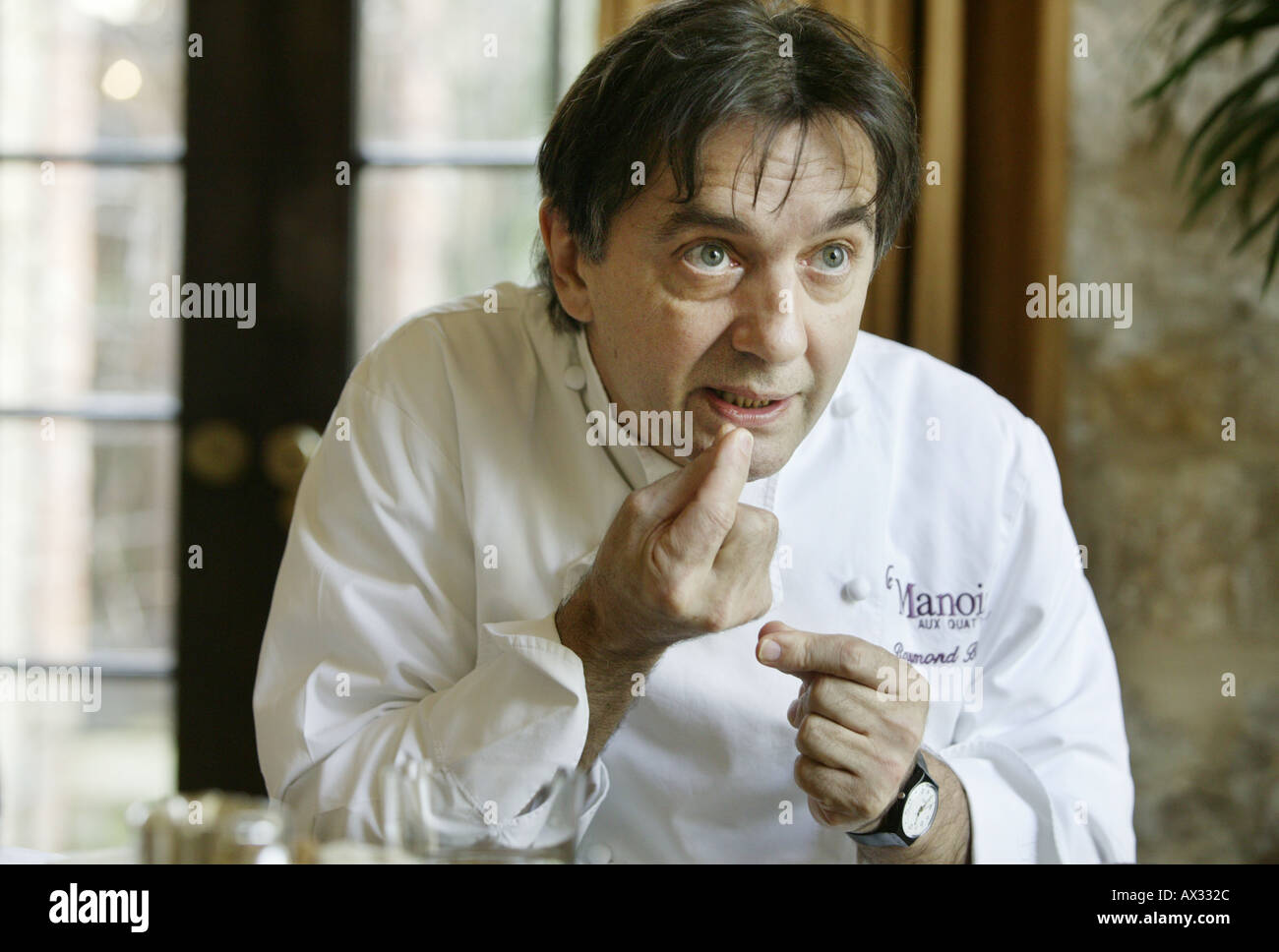 The chef Raymond Blanc at Le Manoir Aux Quat Saisons hotel in Great ...