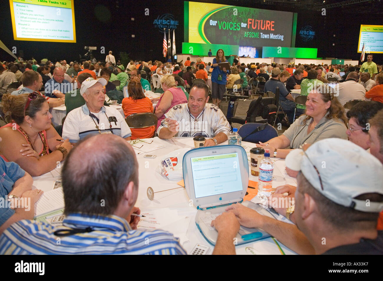 Electronic Town Meeting Stock Photo - Alamy