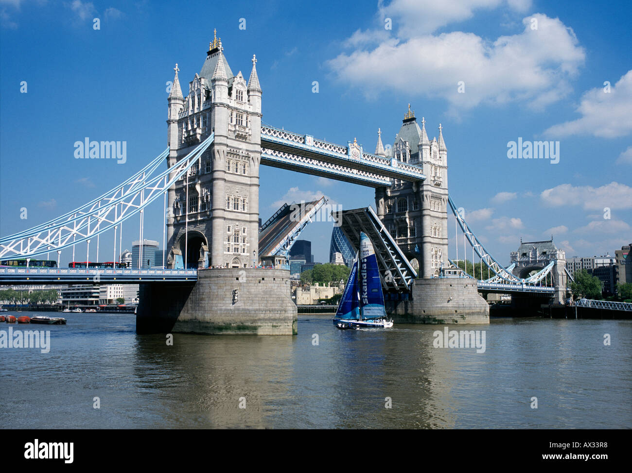 Tower bridge open hi-res stock photography and images - Alamy
