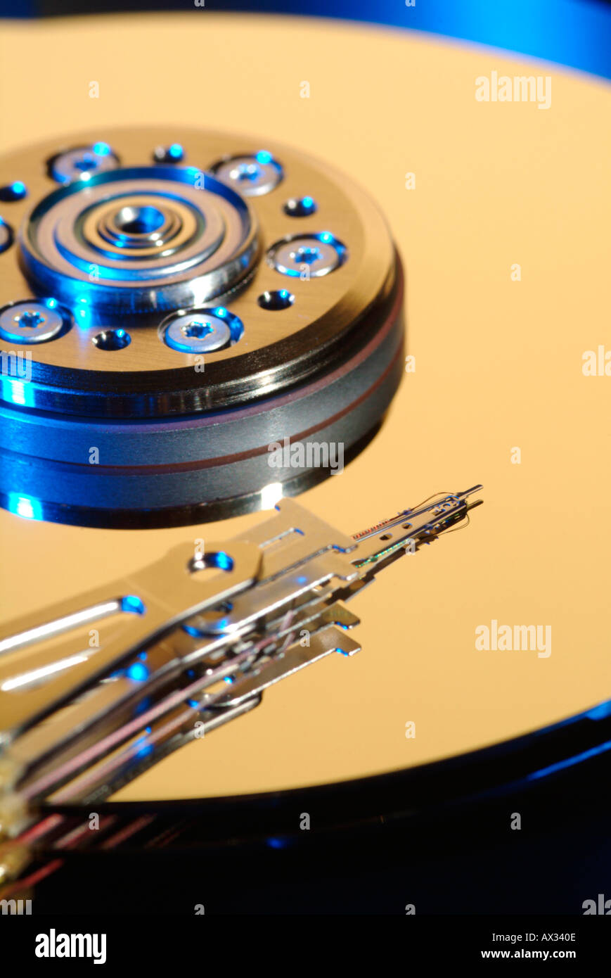 Computer Hard Drive w Interior Exposed Stock Photo - Alamy