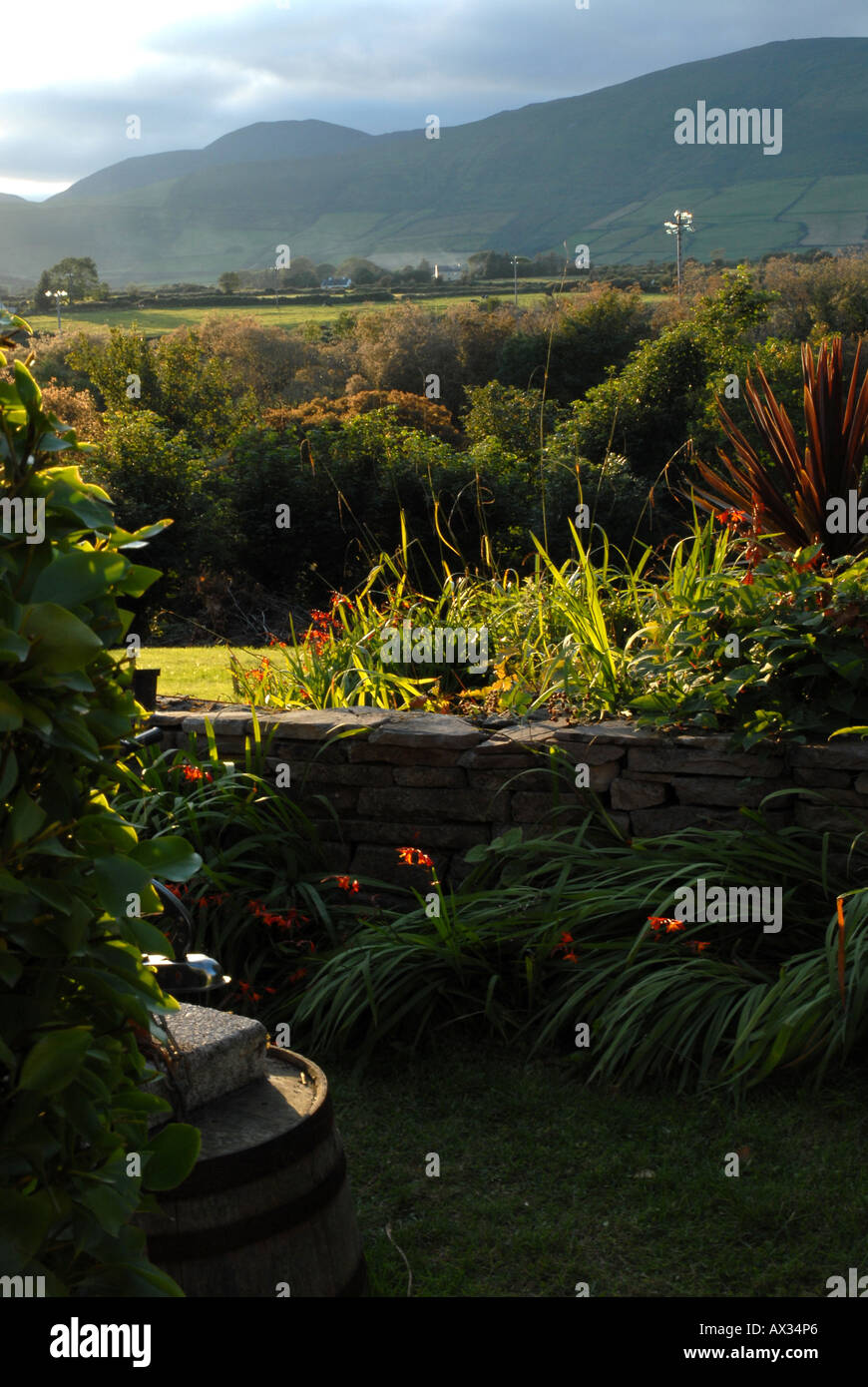 The quaint farming village of Annascaul on the Dingle Peninsula in ...