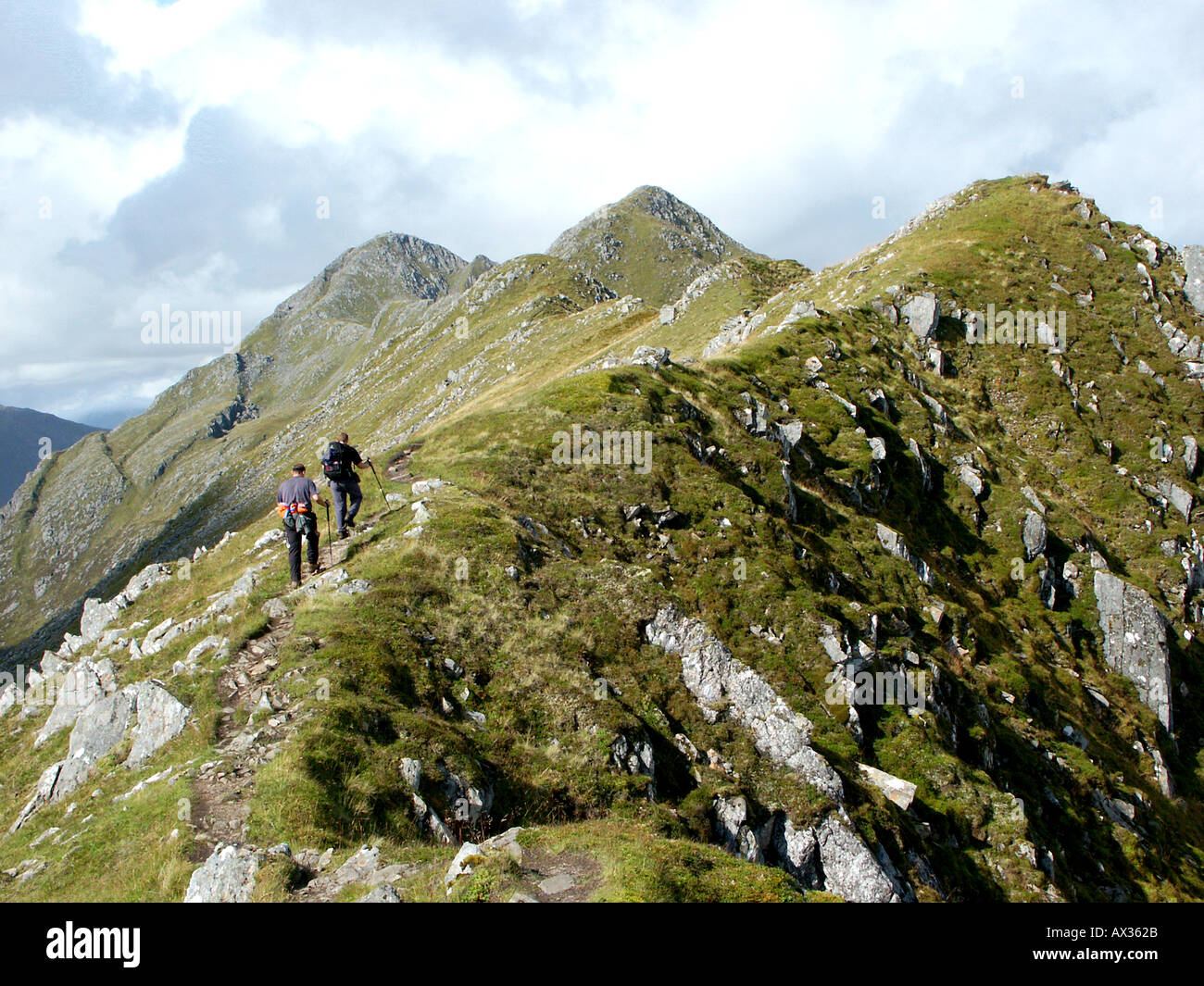 Walking the Five Sisters Kintail Scotland Stock Photo - Alamy