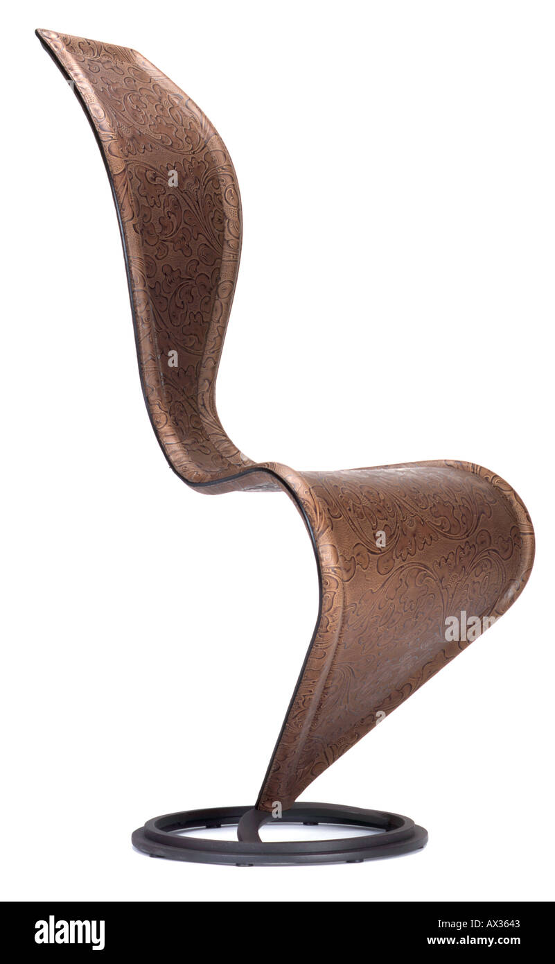 patterned s shaped leather chair Stock Photo - Alamy