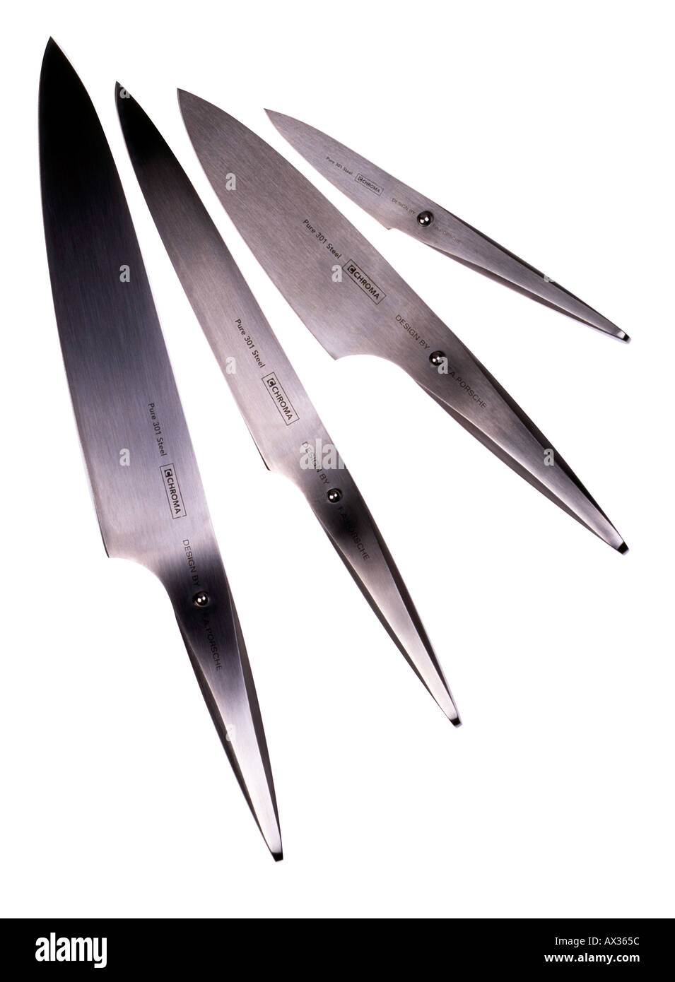 four kitchen knives Stock Photo - Alamy