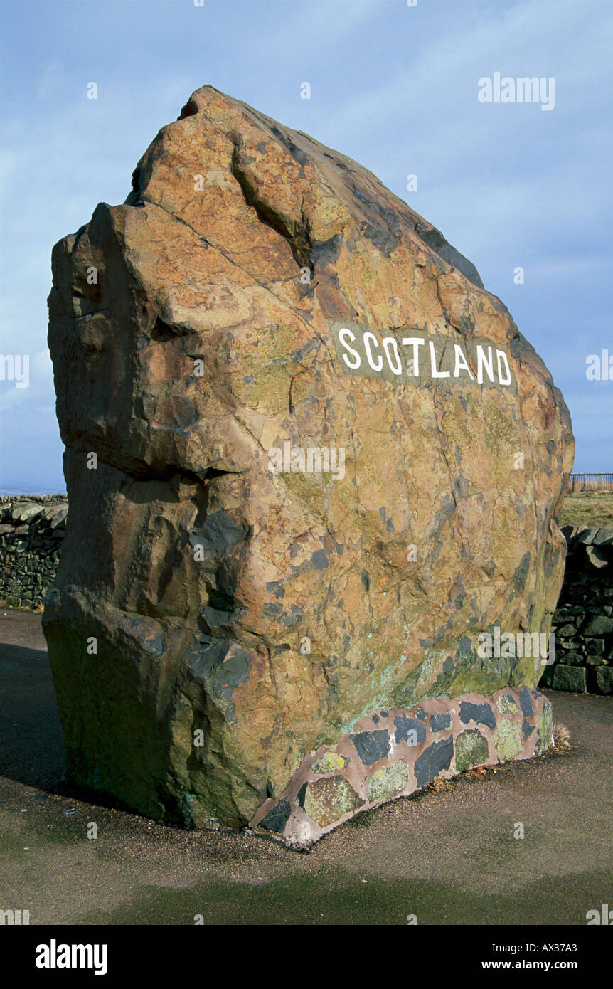 Scotland Border Sign Carter Bar Northumbria Lowlands Stock Photo - Alamy