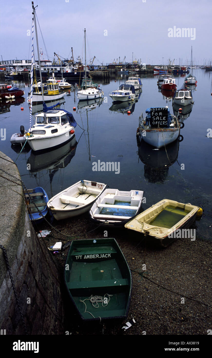 Boats Brixham harbour Stock Photo - Alamy