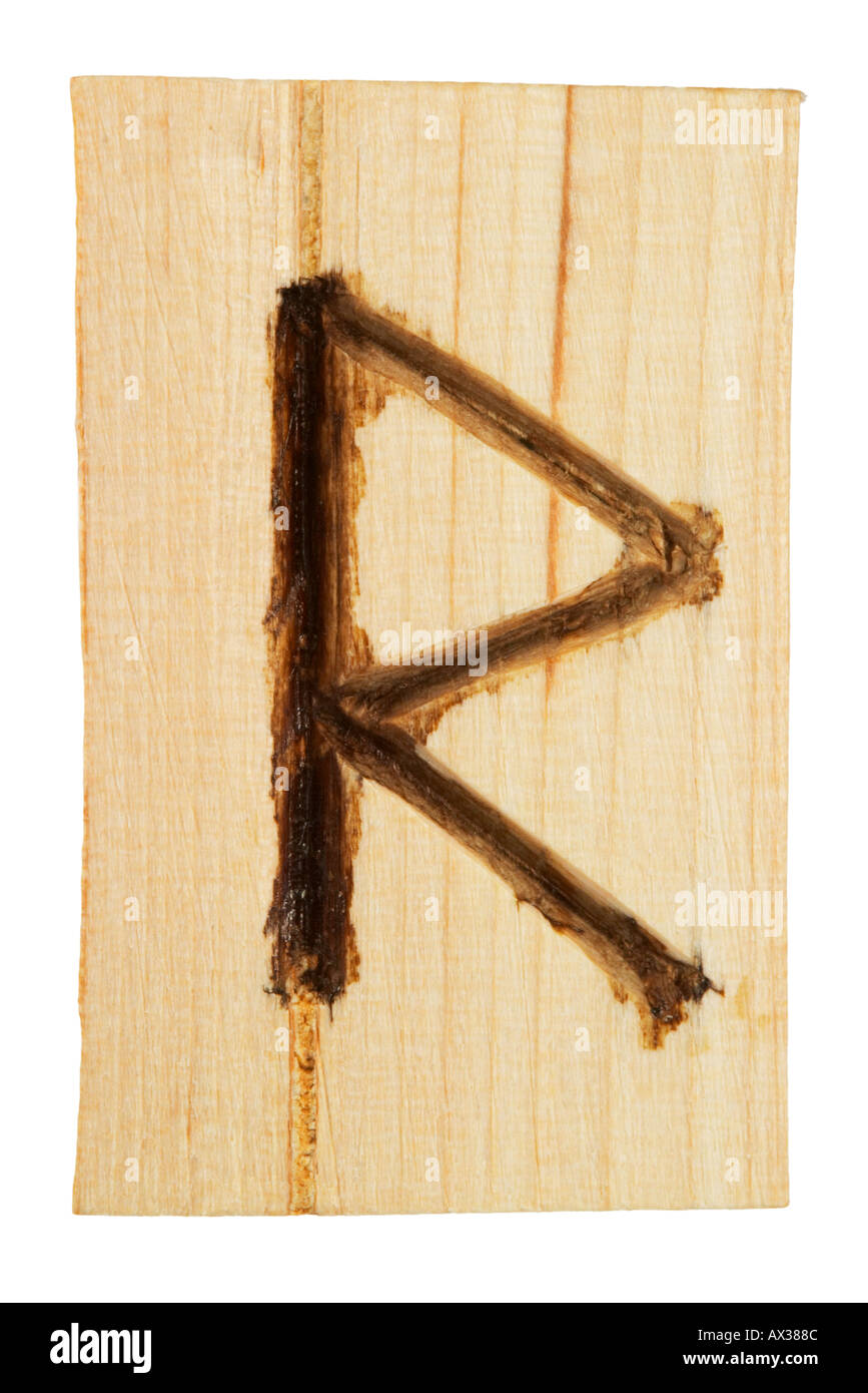 Proper rune stave Raido made from traditional Mountain Ash Rowan and ...