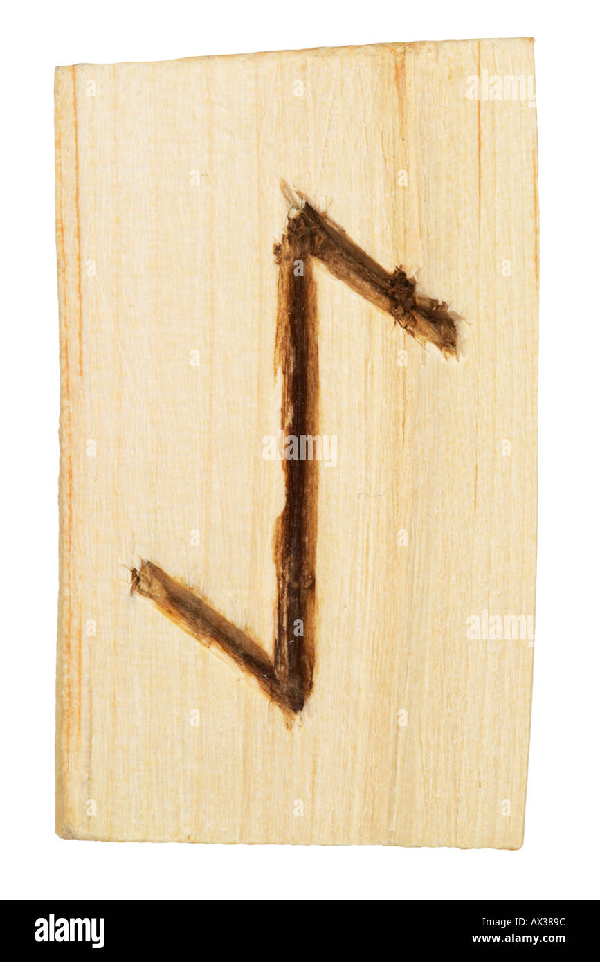 Proper rune stave eihwaz made from traditional Mountain Ash Rowan and ...