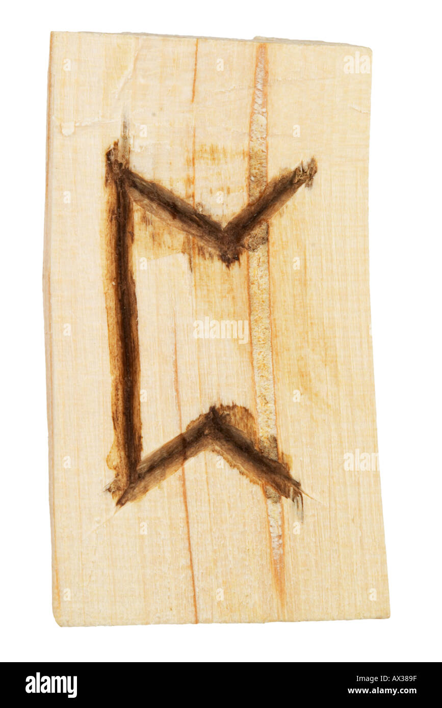 Proper rune stave pertho made from traditional Mountain Ash Rowan and ...