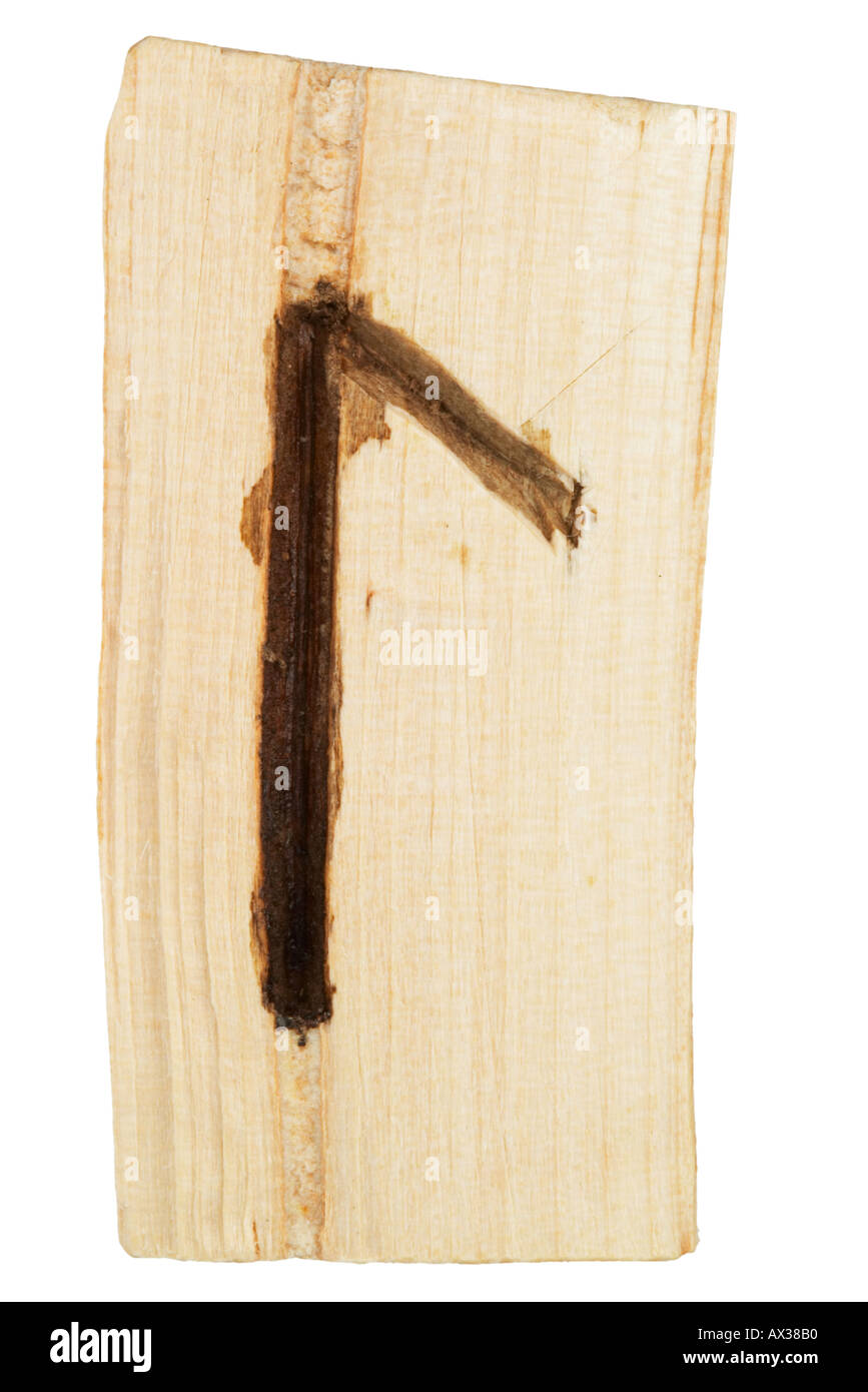 Proper rune stave laguz logrmade from traditional Mountain Ash Rowan ...