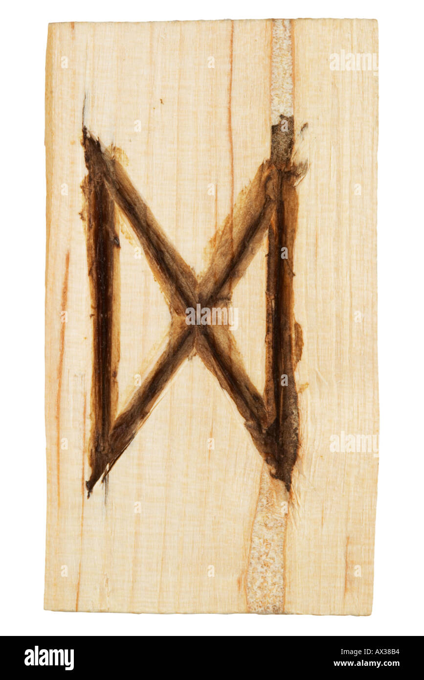 Proper rune stave dagaz made from traditional Mountain Ash Rowan and ...