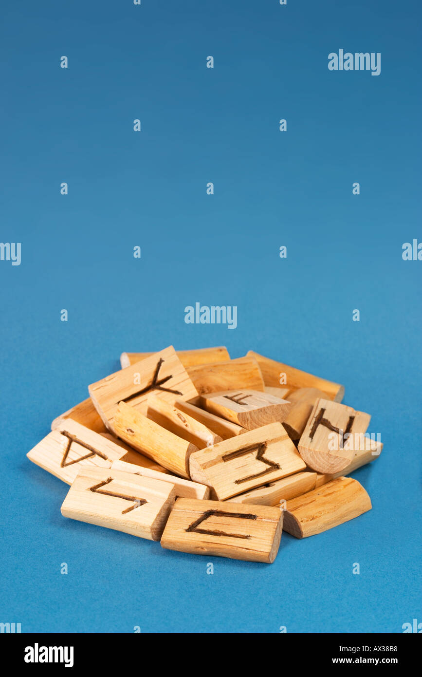 Proper rune staves made from traditional Mountain Ash Rowan and stained ...