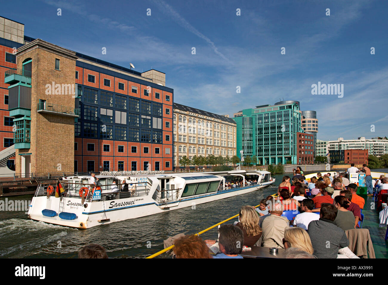 Berlin River Spree Tour boats in summer Stock Photo - Alamy