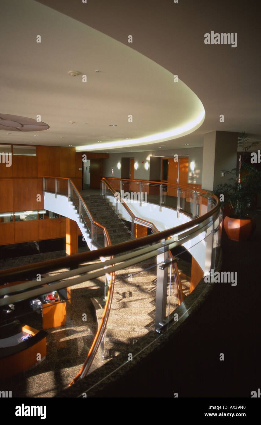 Interior view Lobby of US Department of Transportation building Denver ...
