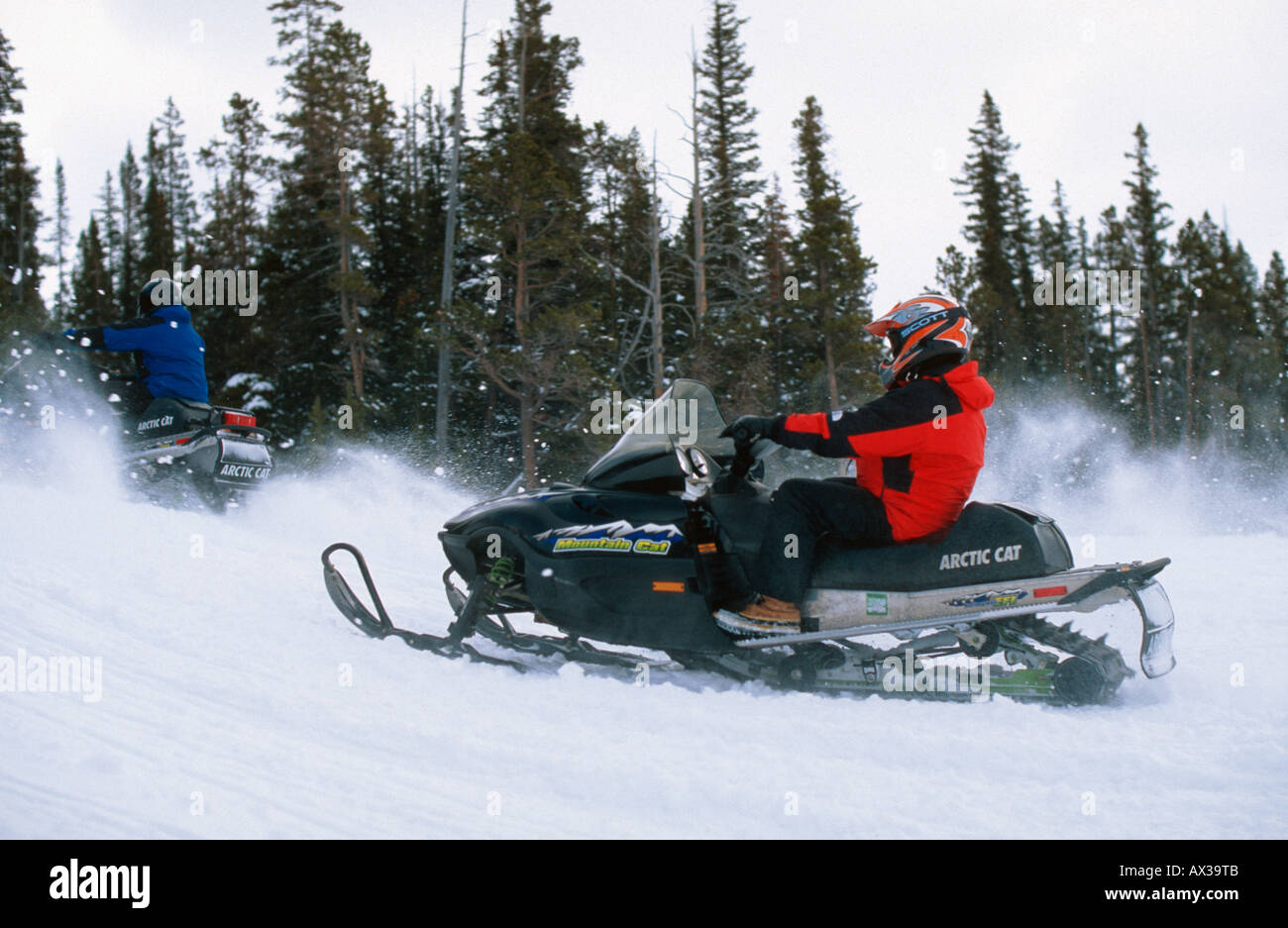 Snowmobile winter rockies hi-res stock photography and images - Alamy