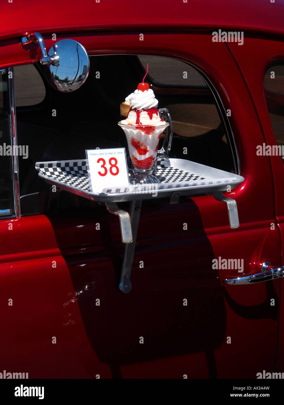Stock Photo of a tray with a float milkshake on it attached to the ...