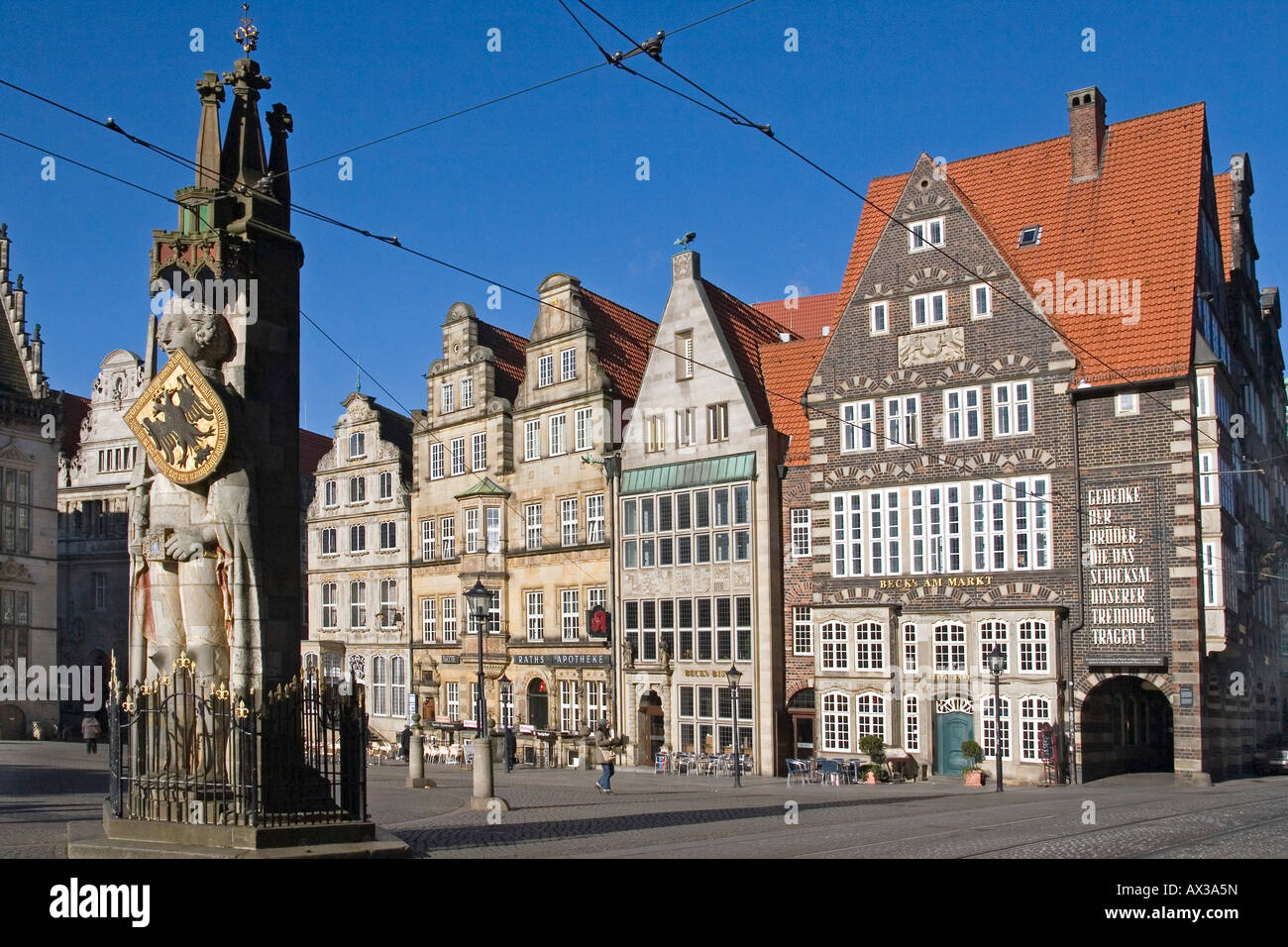 The Market Square with the The Roland statue Bremen Germany Stock Photo ...