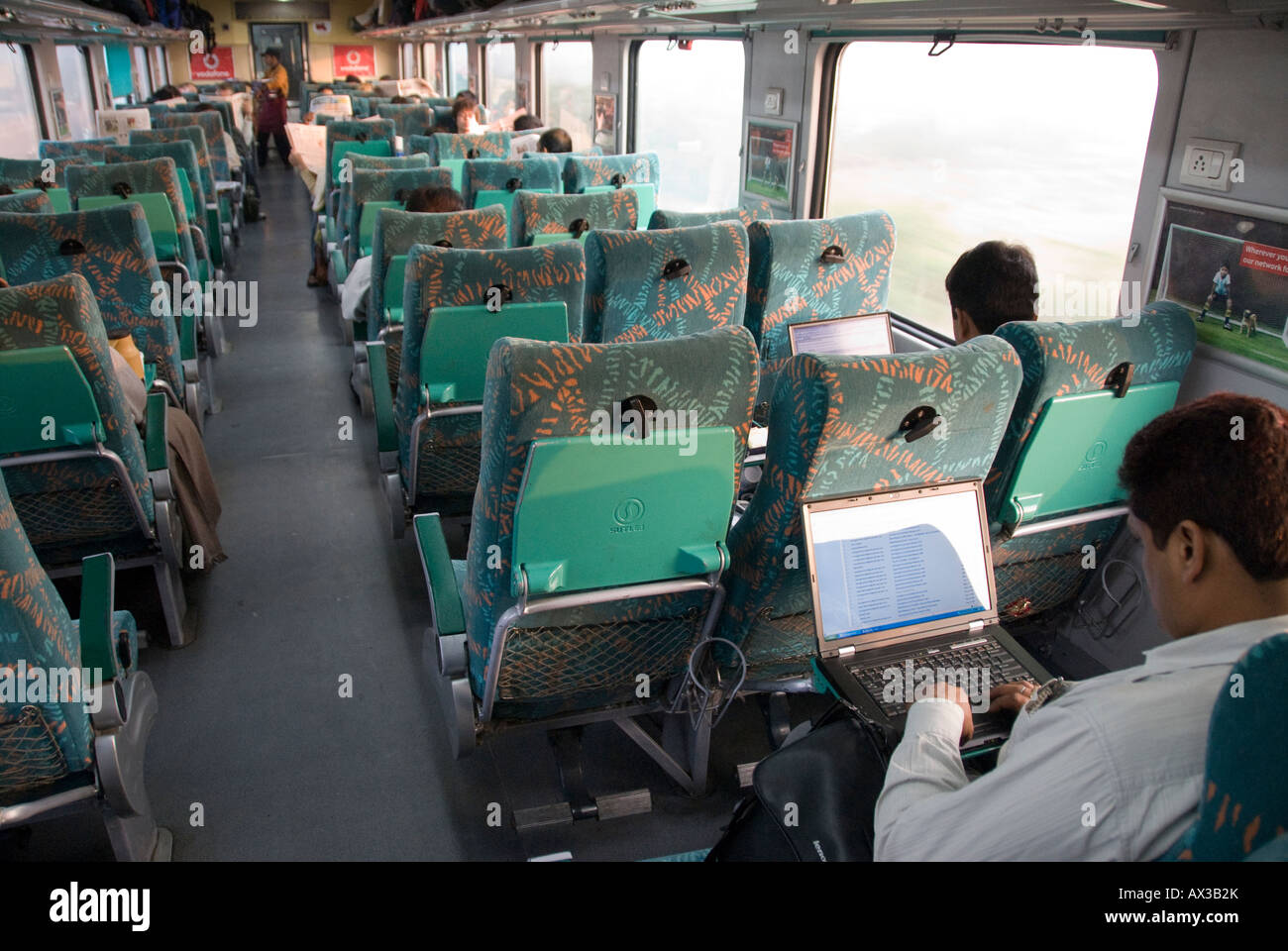 Working in train compartment hi-res stock photography and images - Alamy