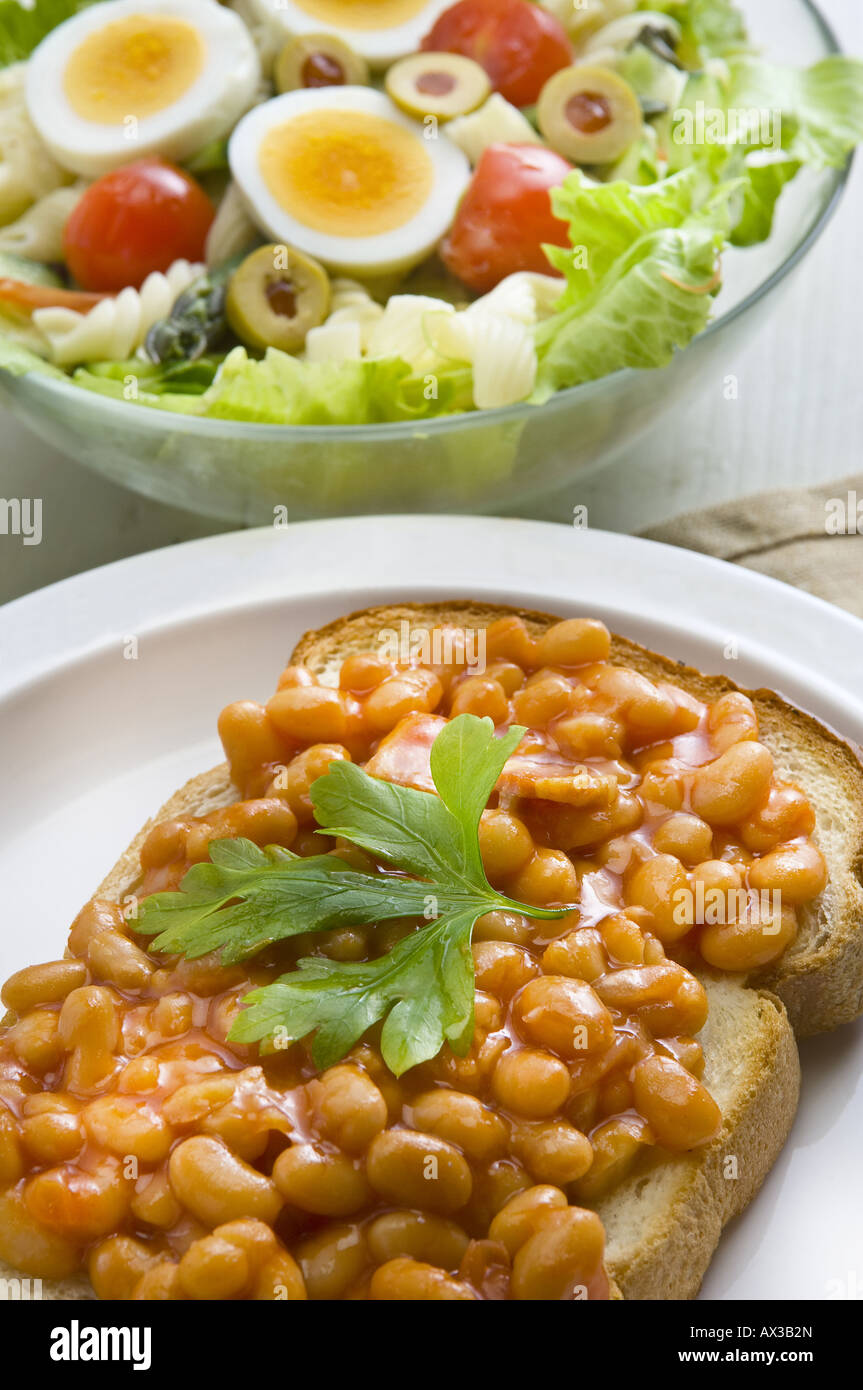Toast and Salad Stock Photo - Alamy