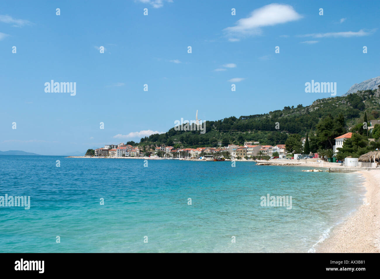 Beach in Podgora, Makarska Riviera, Dalmatian Coast, Croatia Stock ...