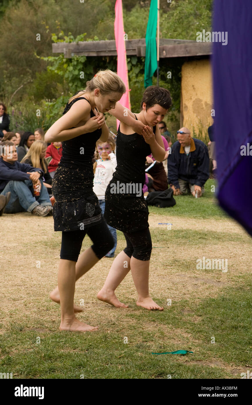 Dancers at CERES environmental park Melbourne Australia during ...