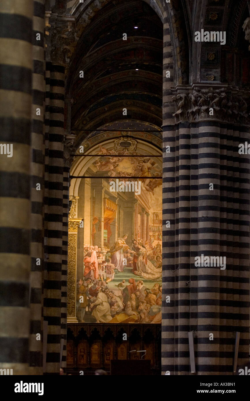 Altar detail and pillars, Siena Cathedral, Italy Stock Photo - Alamy