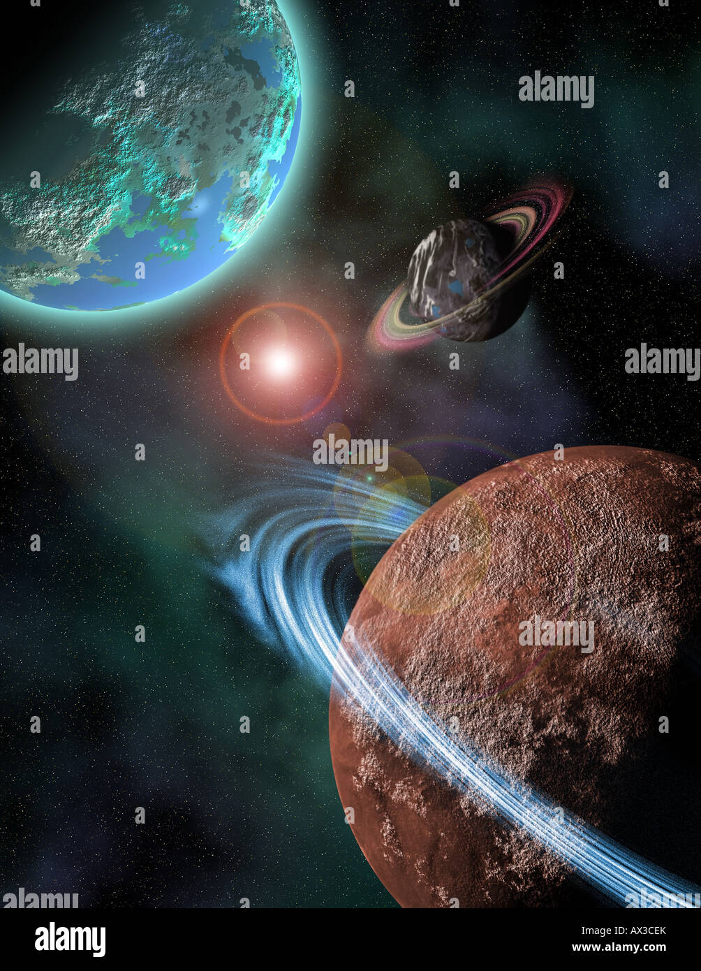 Stars and planets Stock Photo - Alamy