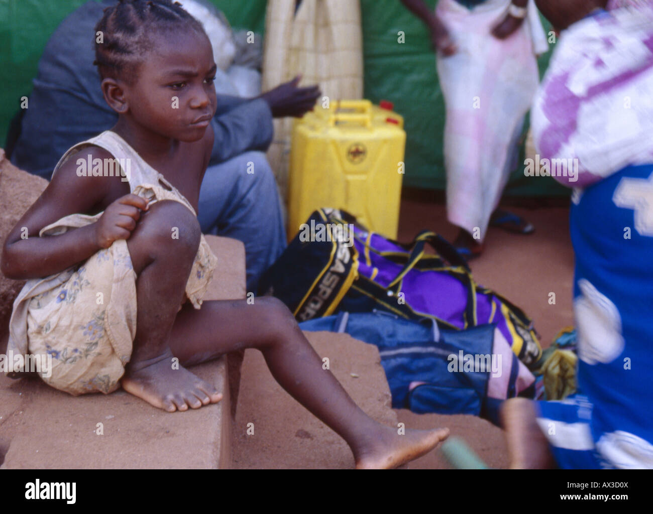 Refugee child from democratic republic of congo waiting to be ...