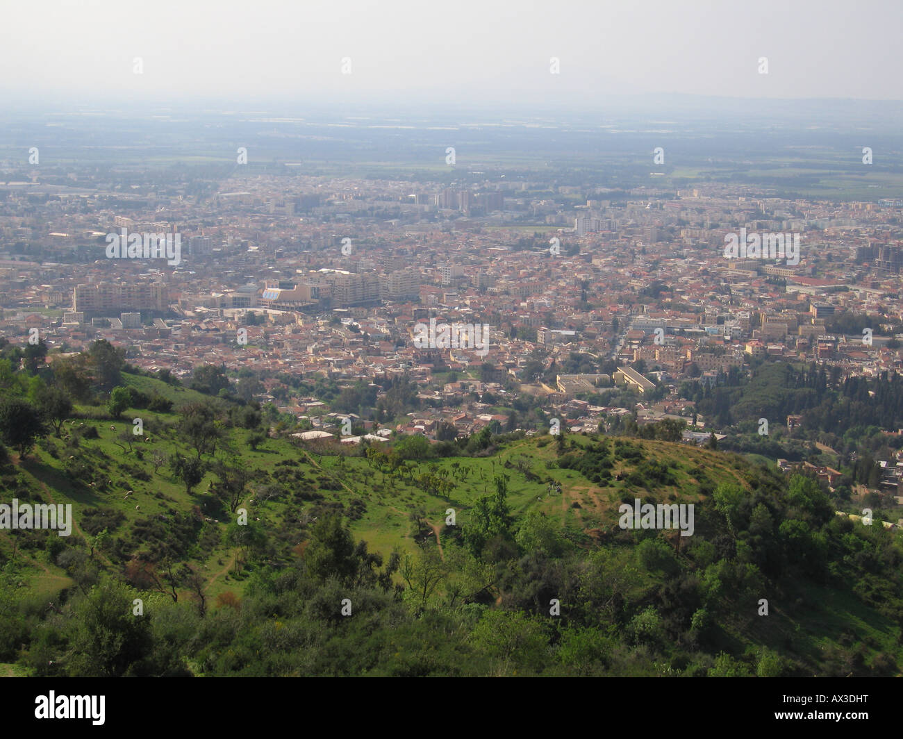 Overview of Blida town from the Chrea road - North Algeria Stock Photo ...