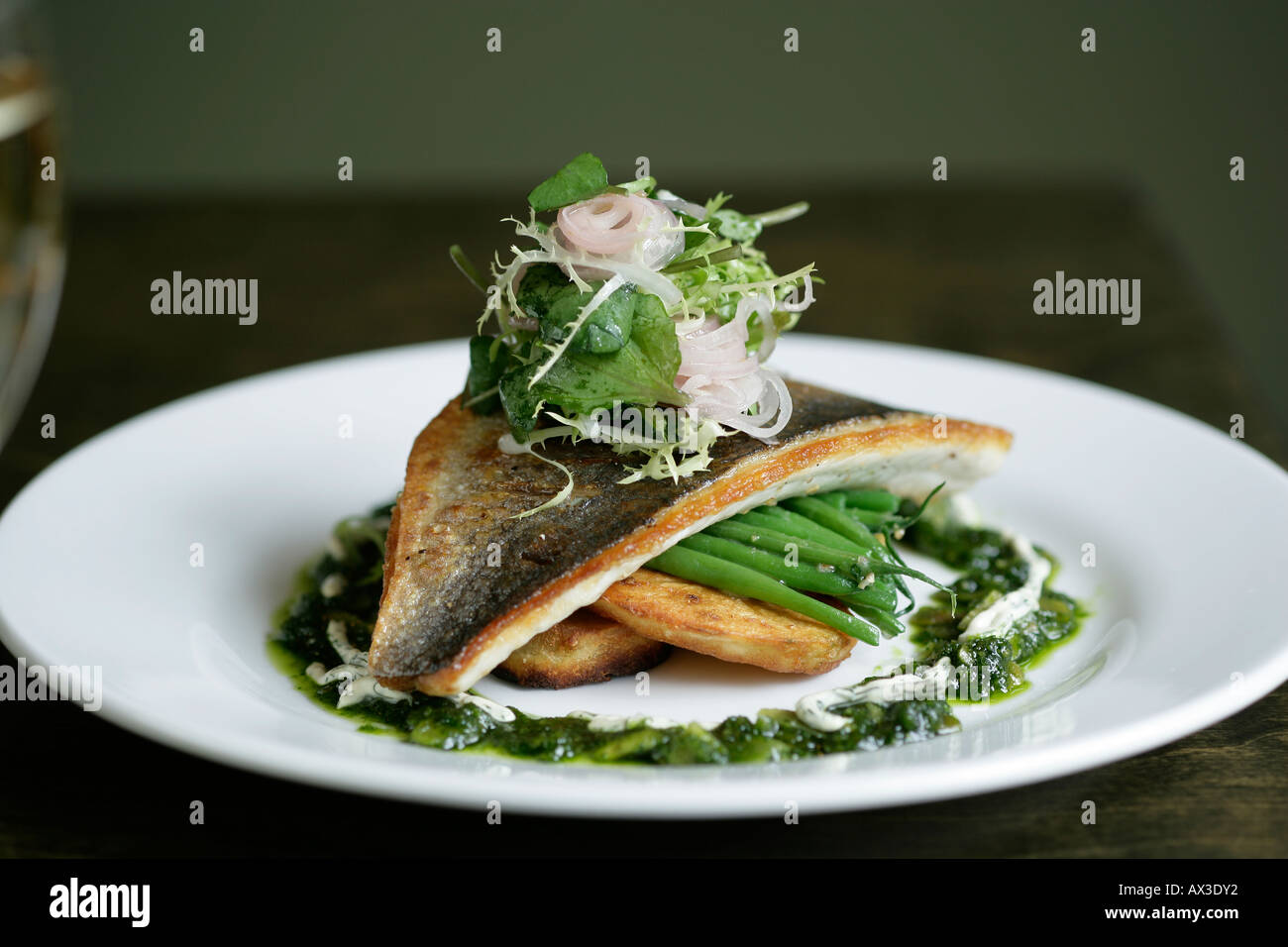Pan fried fish Stock Photo - Alamy