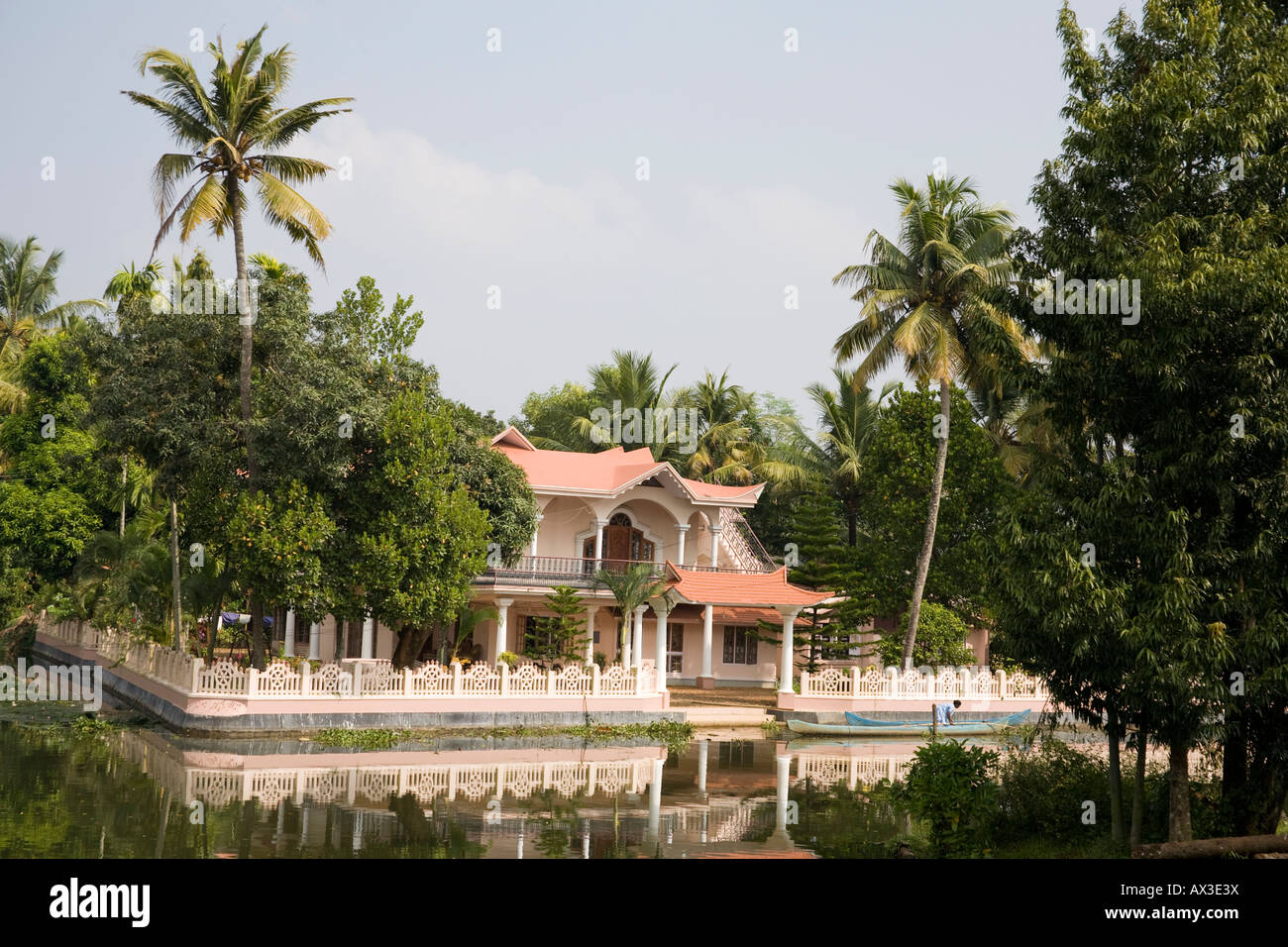Riverside home, Kerala, India Stock Photo - Alamy
