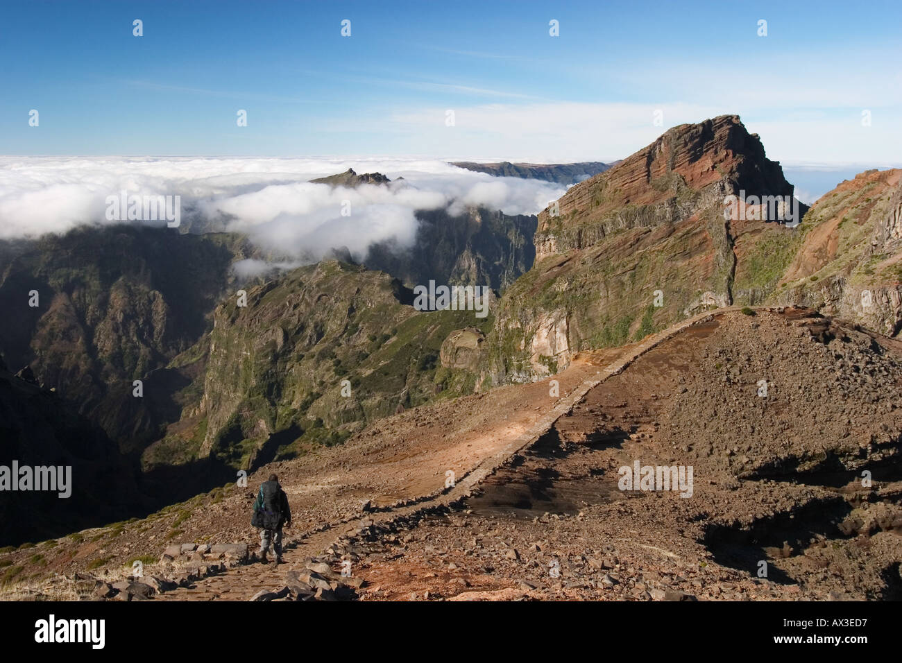 Pico do Gato view from Pico do Arieiro Madeira Stock Photo - Alamy