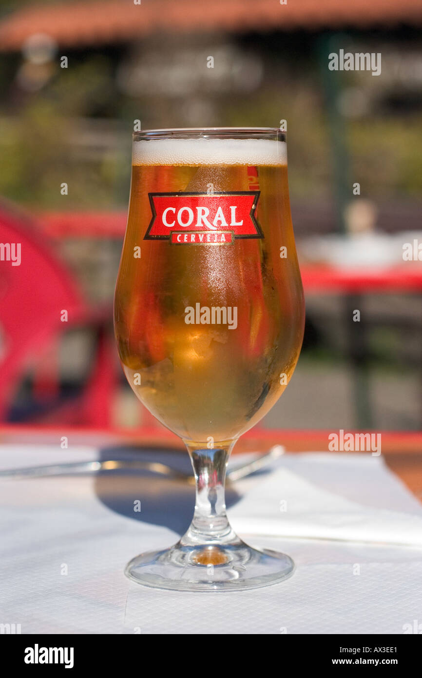 Beer glass coral madeira hi-res stock photography and images - Alamy