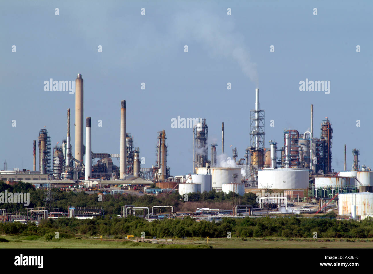 Fawley Refinery, on Southampton Water Hampshire Southern England UK ...