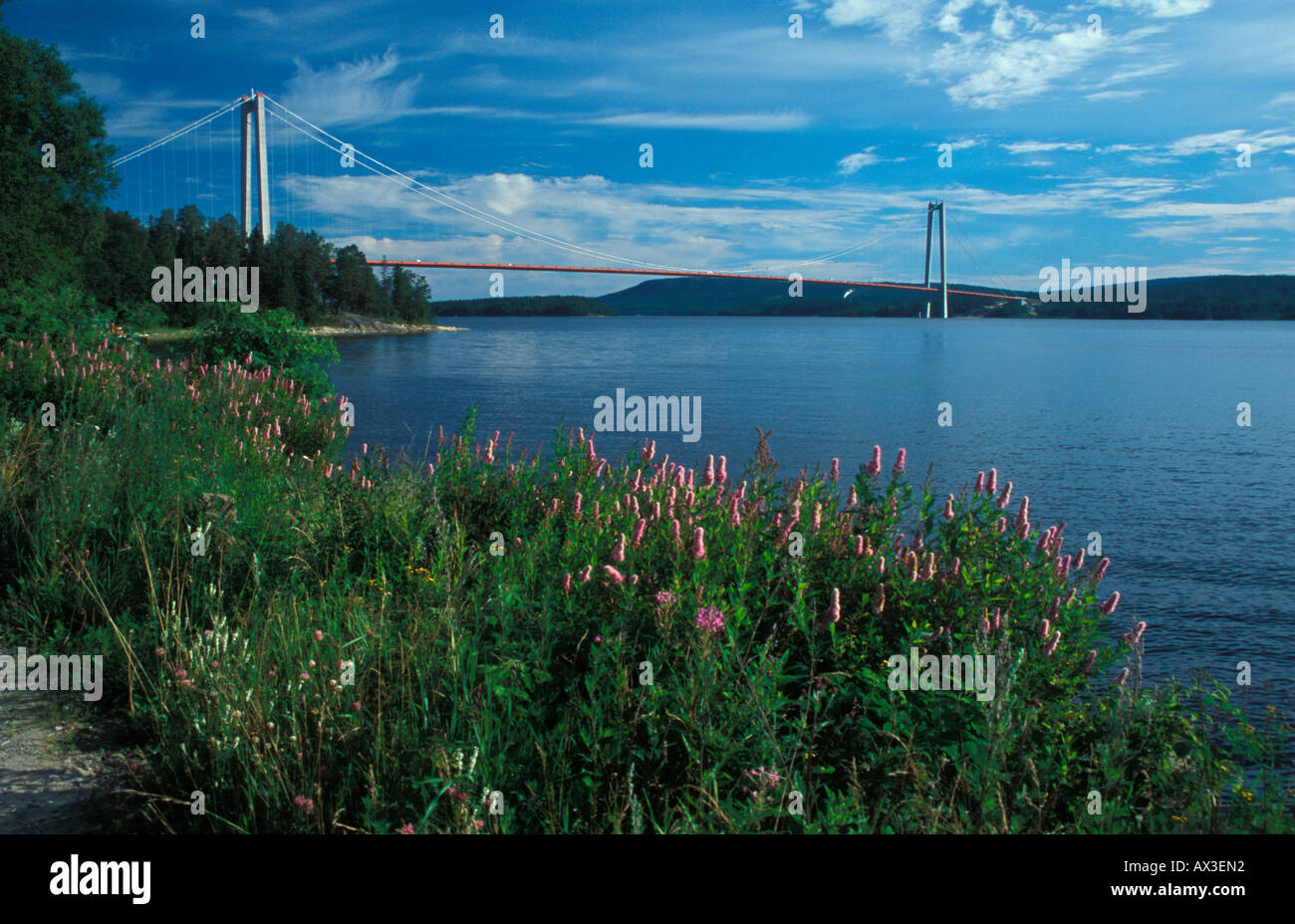 High coast bridge Sweden Stock Photo - Alamy