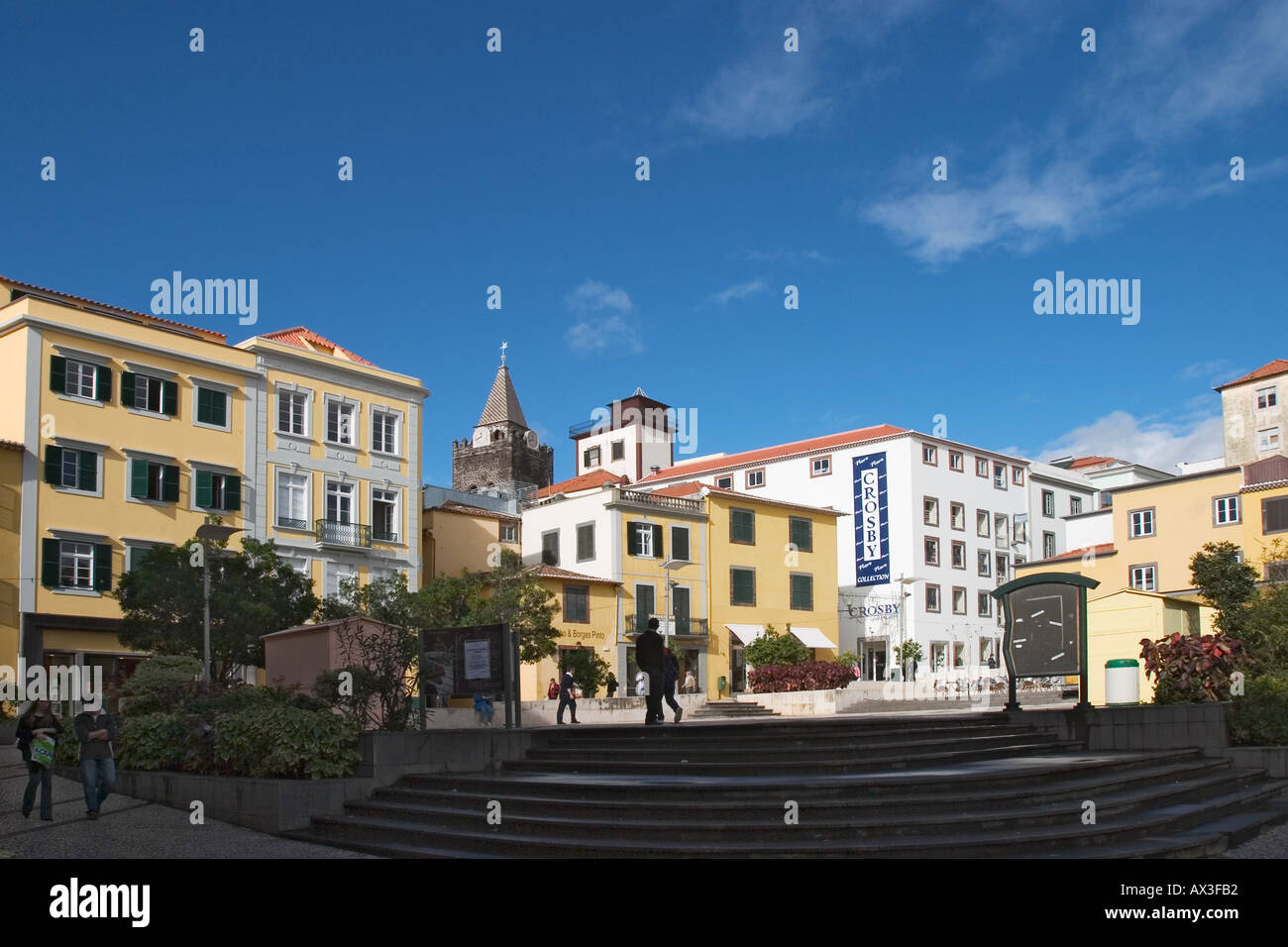 town centre Funchal Madeira Stock Photo - Alamy