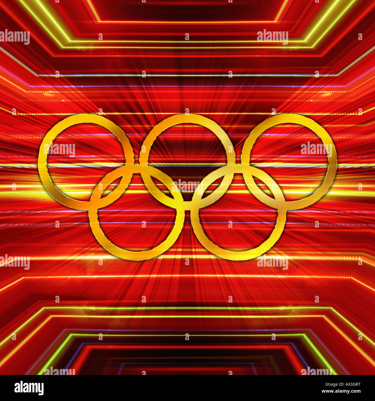 Red Olympic Rings Hd Olympic Rings Officially On Display In Market