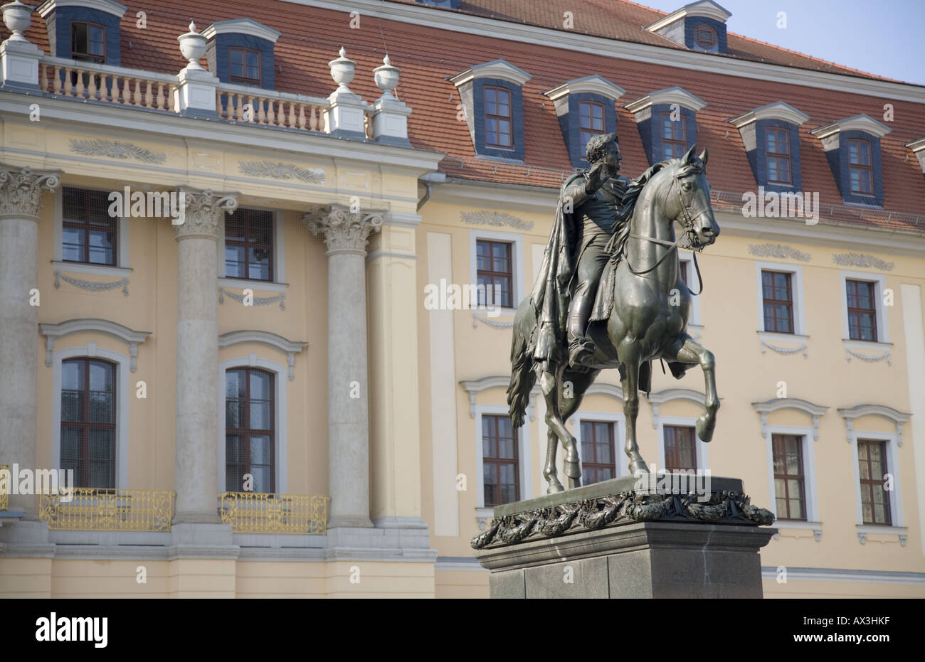 Equestrian statue carl august weimar hi-res stock photography and ...