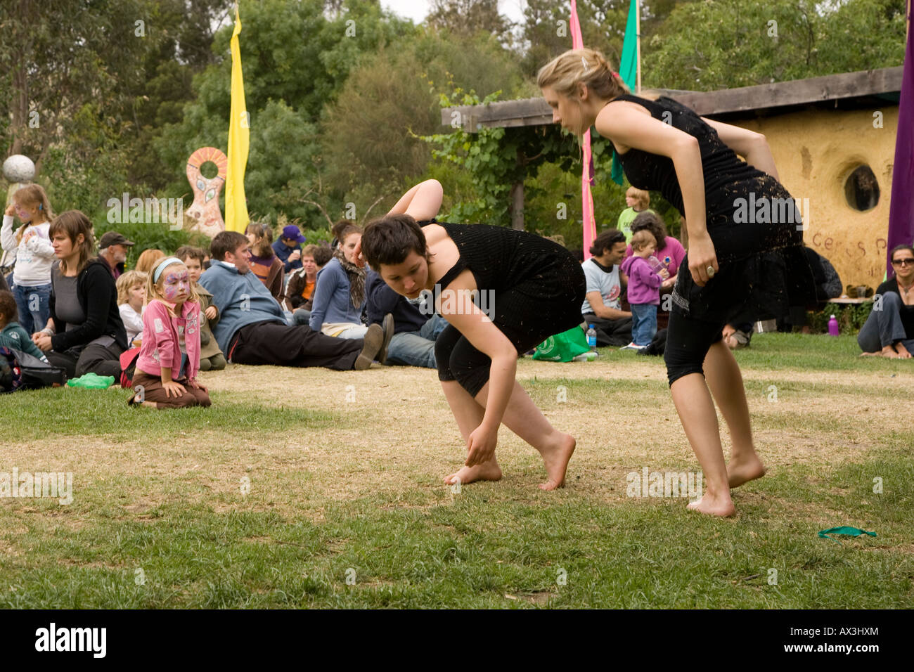 Dancers at CERES environmental park Melbourne Australia during ...