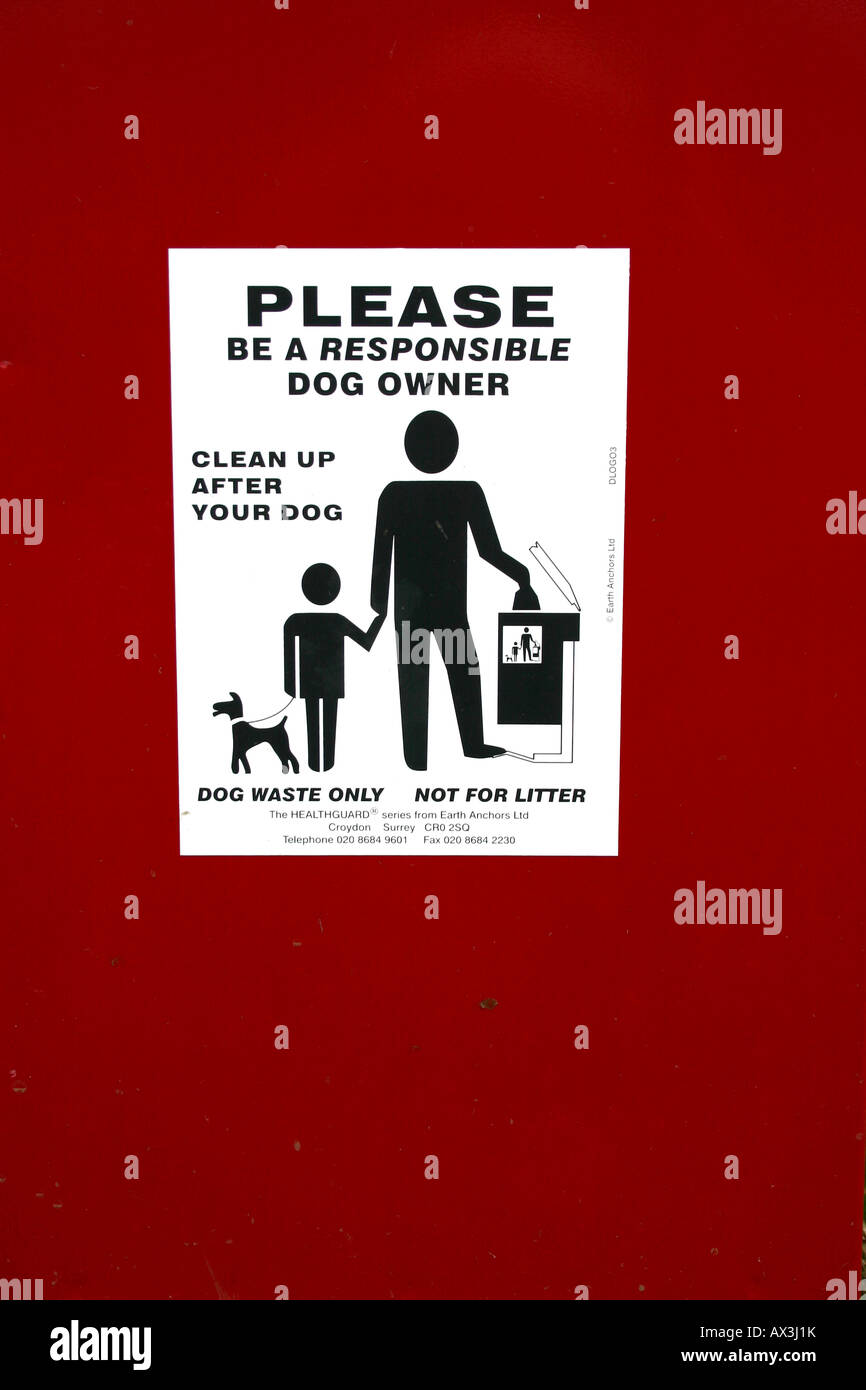 Dog poo mess sign clean hi-res stock photography and images - Alamy
