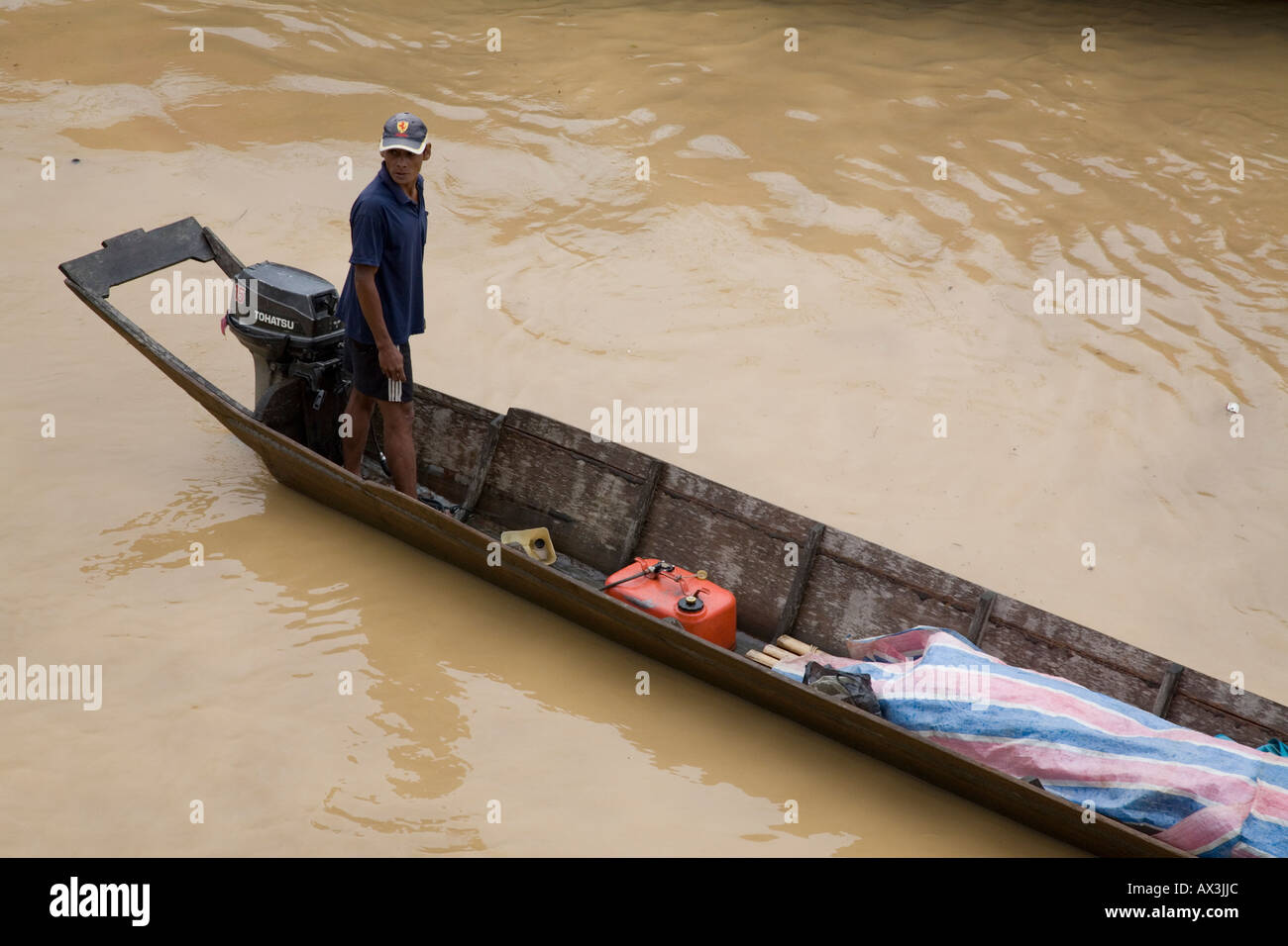 Longboat, Batang Rejang river, Sarawak Borneo Malaysia Stock Photo - Alamy