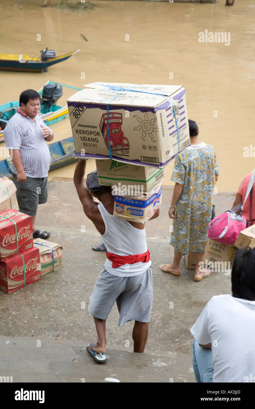Kapit Jetty, Batang Rejang river, Sarawak Borneo Malaysia Stock Photo ...