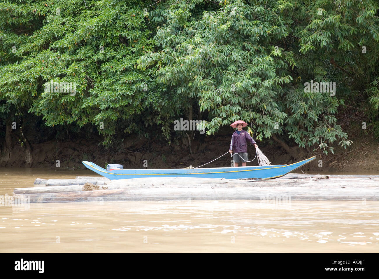 Fisherman Batang Rejang River, Sarawak Borneo Malaysia Stock Photo - Alamy